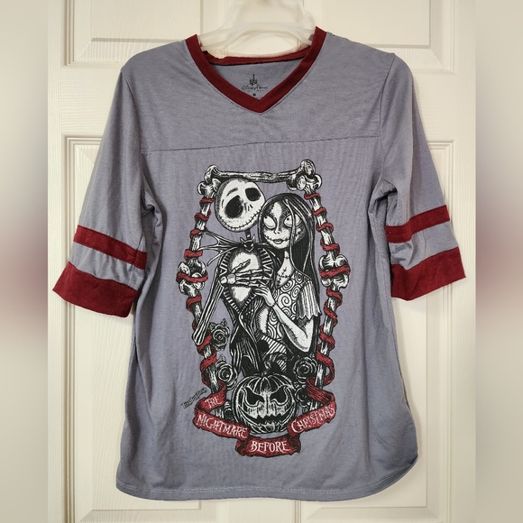 Disney | Tops | Nightmare Before Christmas Jack Sally Disney Shirt ...